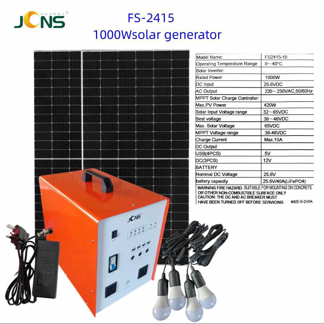 JCNS 1000watts/1KVA Solar Generator with Lithium Battery - God's Will ...