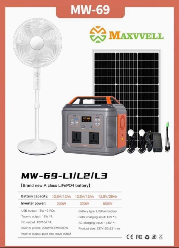 MAXWELL 500W SOLAR GENERATOR WITH LITHIUM BATTERY - God's Will Solar ...