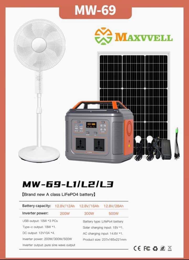 MAXWELL 500W SOLAR GENERATOR WITH LITHIUM BATTERY - God's Will Solar ...